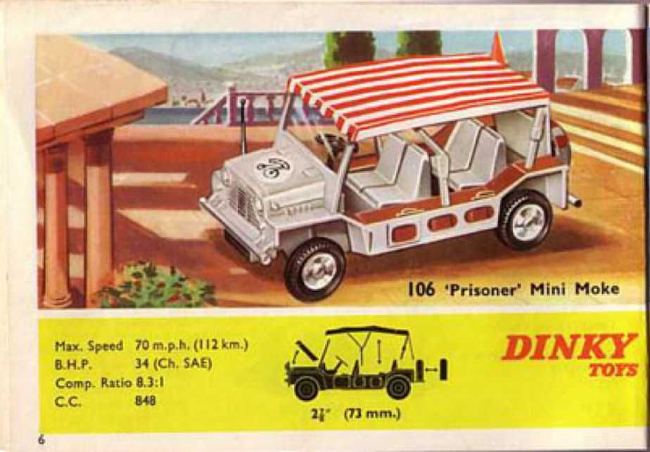 106: The Prisoner Mini Moke – Dinky Toys: TV Shows, Space and Specials